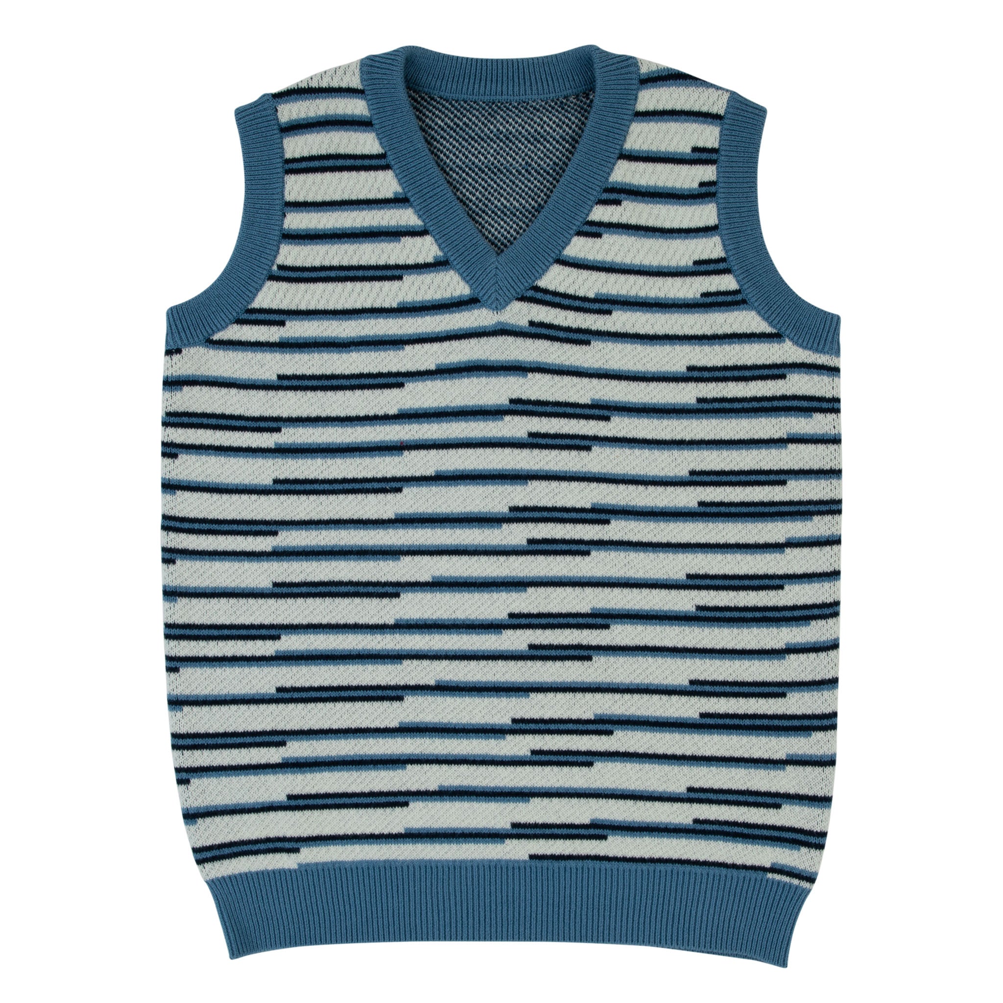 Multicolored Knit Vest -Blue – Bondoux Bebe